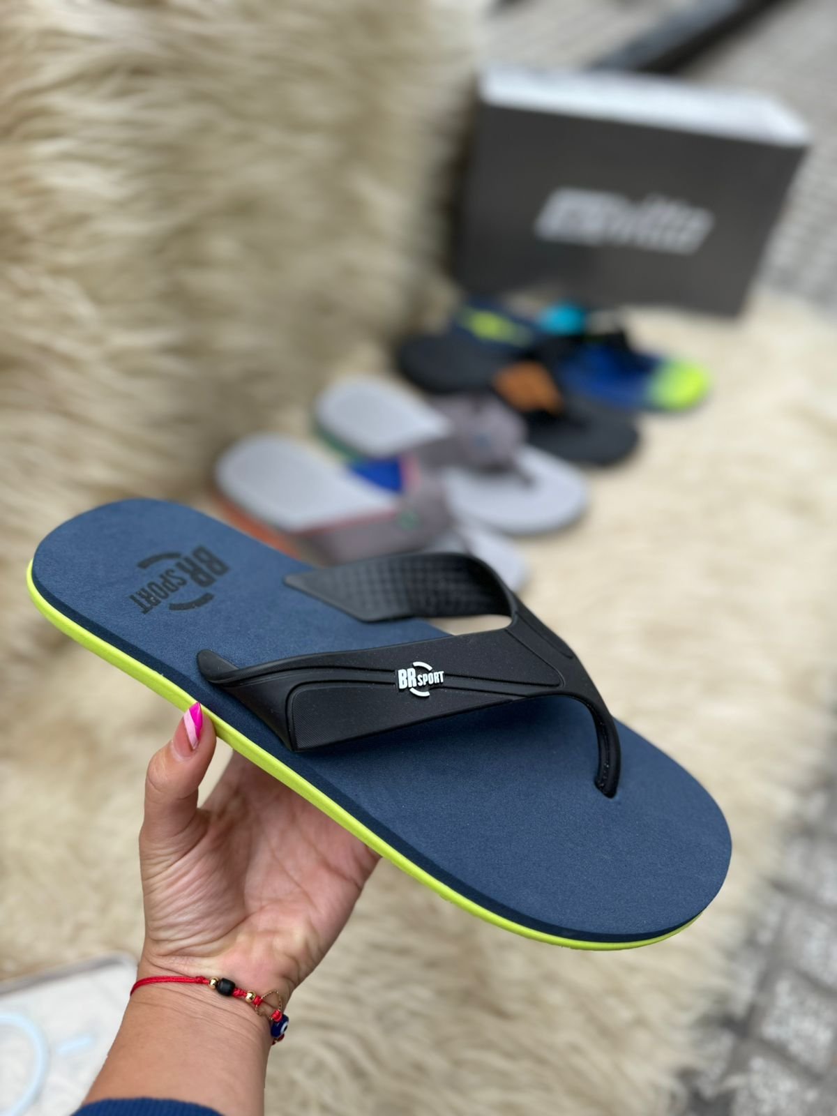 Ojota Faja de Hombre Acvitta Gris y Negro con Detalle Azul ...