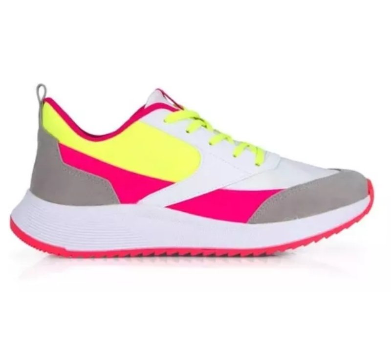 Zapatilla Casual de Mujer Acvitta by Vizzano Blanco Fucsia con Gris ...