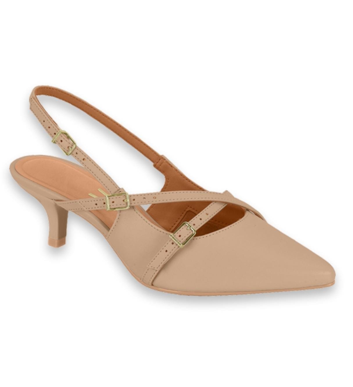 Zapato Stiletto Vizzano 2 Correas Cruzadas Beige - Coqueterias Zapatos